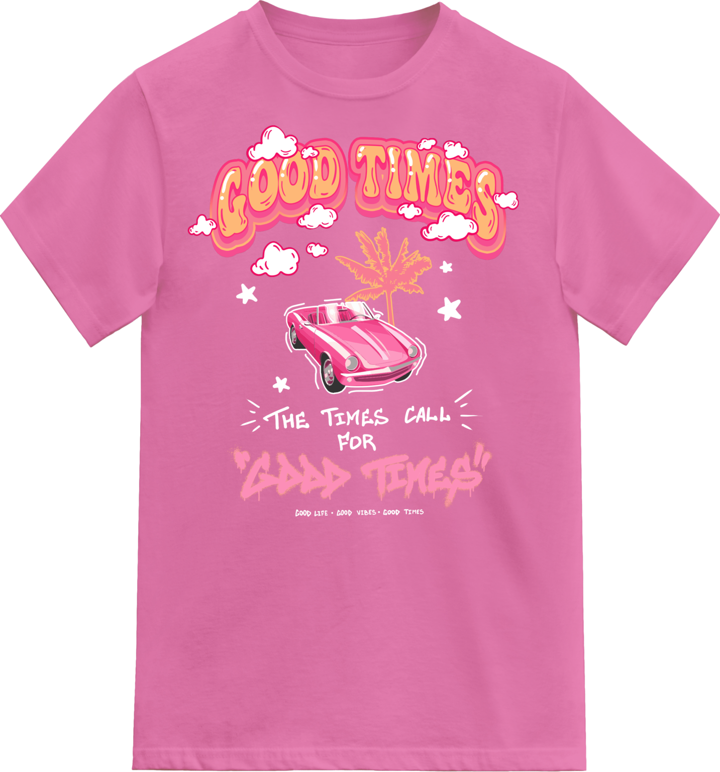 Pink Vintage Good Times Logo T-Shirt - Good Times Rewards